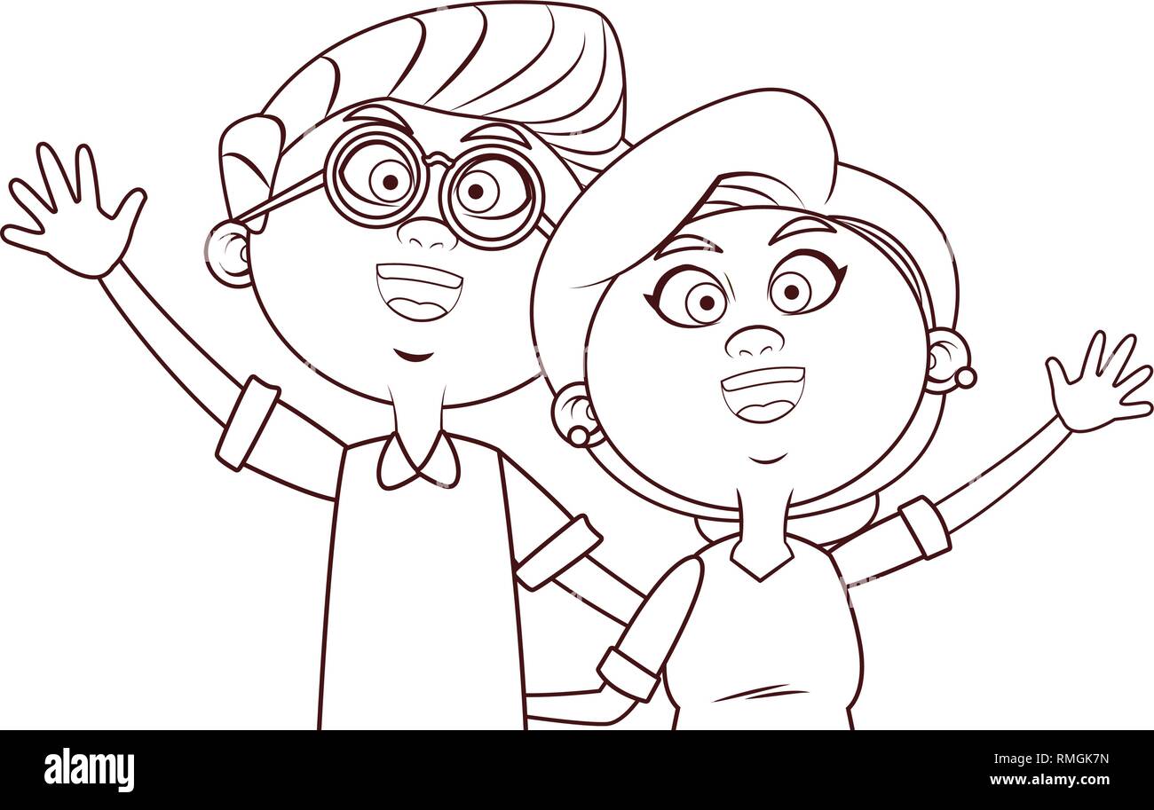 Couple waves Stock Vector Images - Alamy