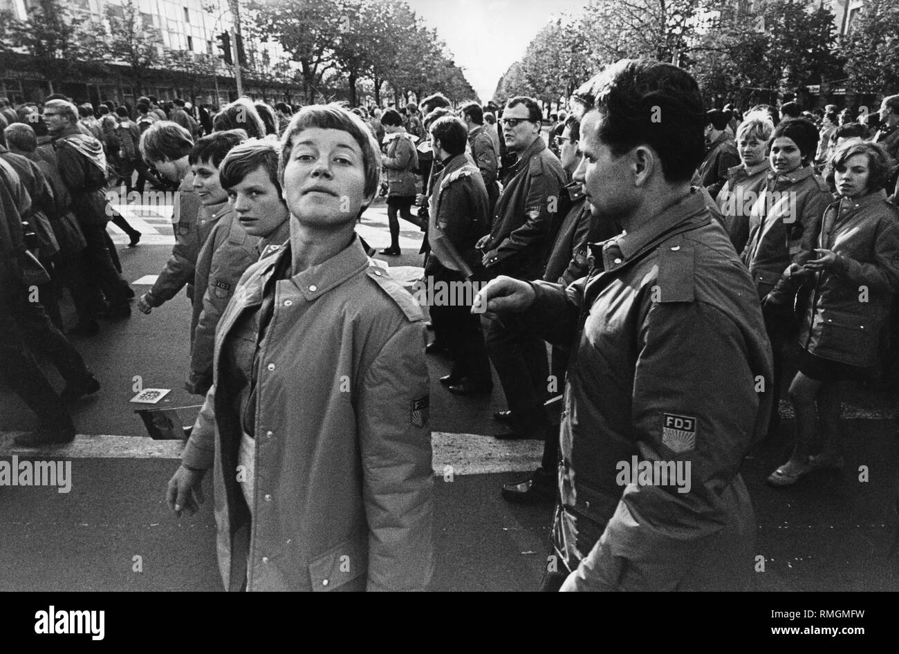 FDJ members in a march in October 1969 Stock Photo - Alamy