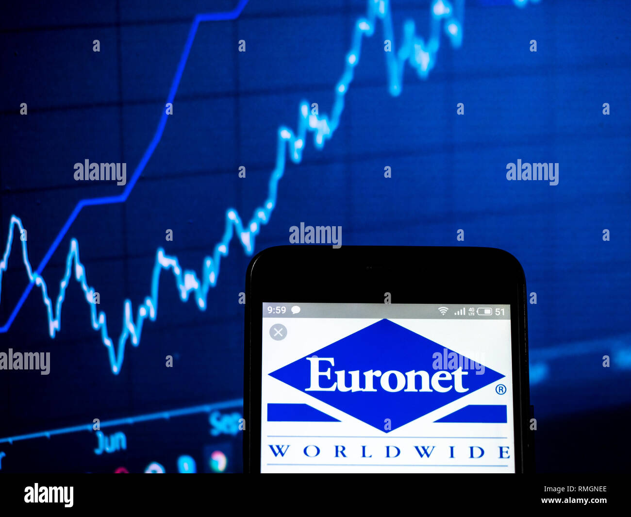 Euronet Worldwide company logo seen displayed on smart phone Stock ...