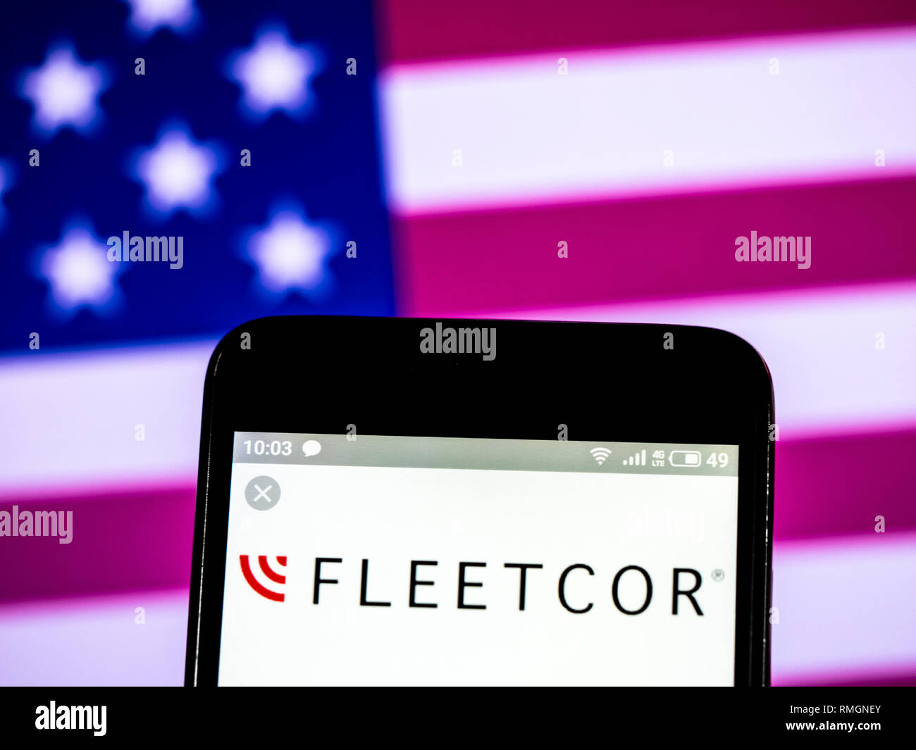FLEETCOR Technologies, Inc logo seen displayed on smart phone Stock ...