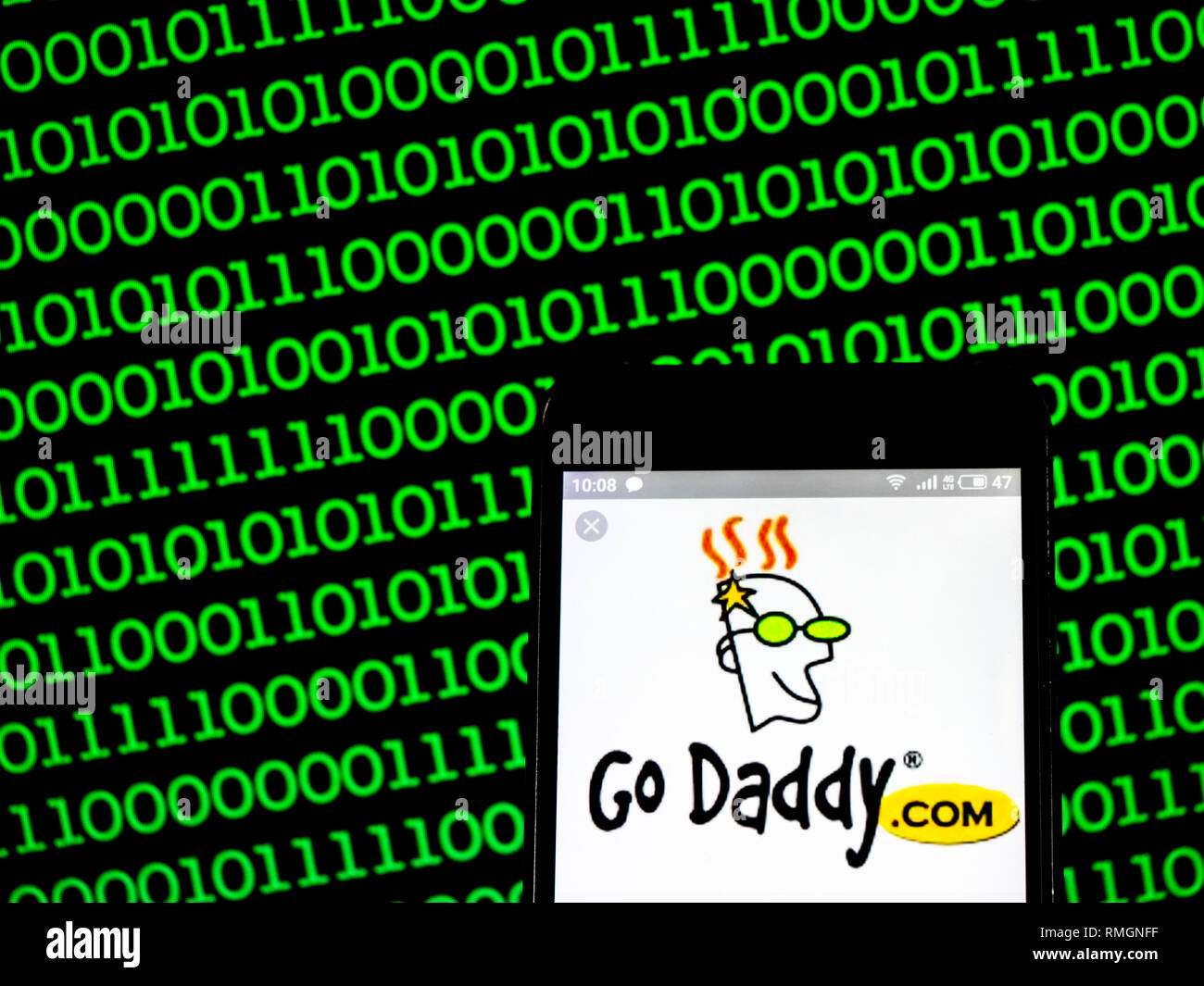Go Daddy company logo seen displayed on smart phone Stock Photo - Alamy