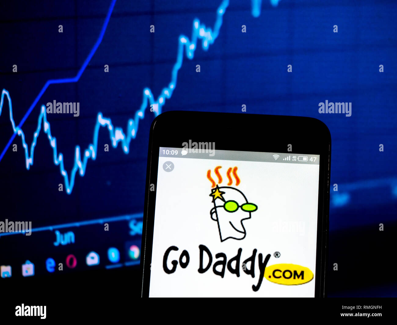Go Daddy company logo seen displayed on smart phone Stock Photo - Alamy