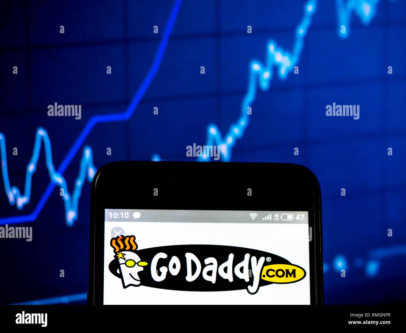 Go Daddy company logo seen displayed on smart phone Stock Photo - Alamy