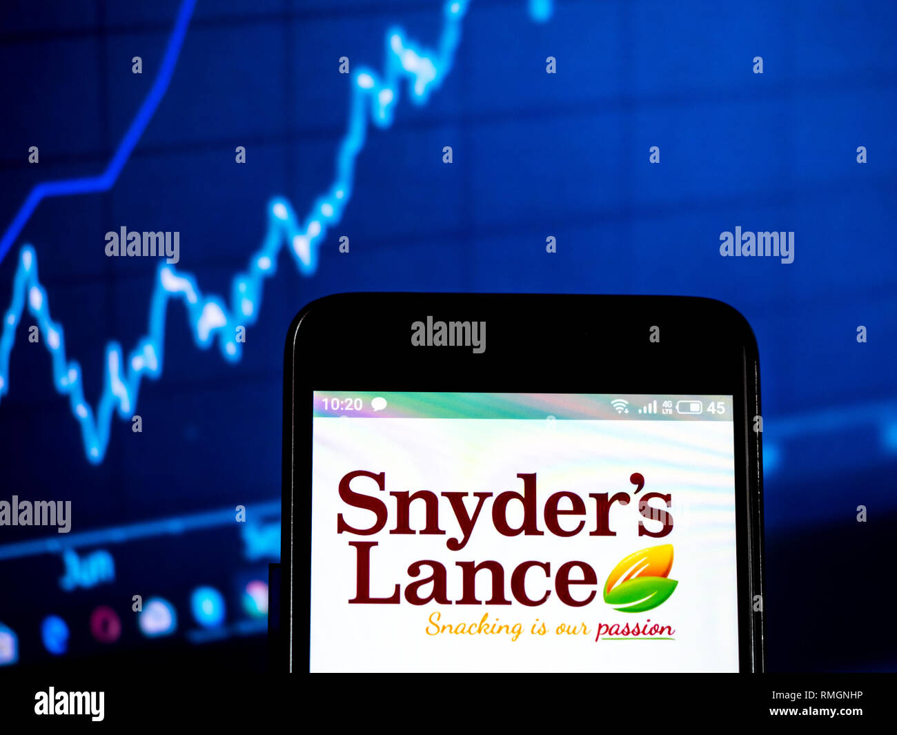 Snyder's-Lance, Inc. logo seen displayed on smart phone Stock Photo - Alamy