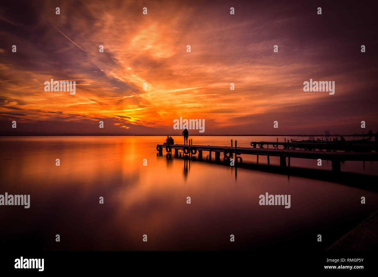 Beautiful sunset in albufera hi-res stock photography and images - Alamy