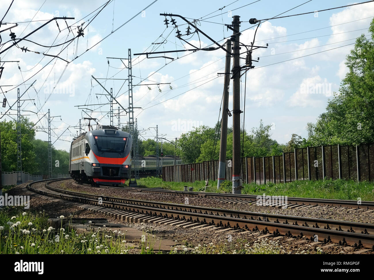 Moving passenger train carriage view hi-res stock photography and ...