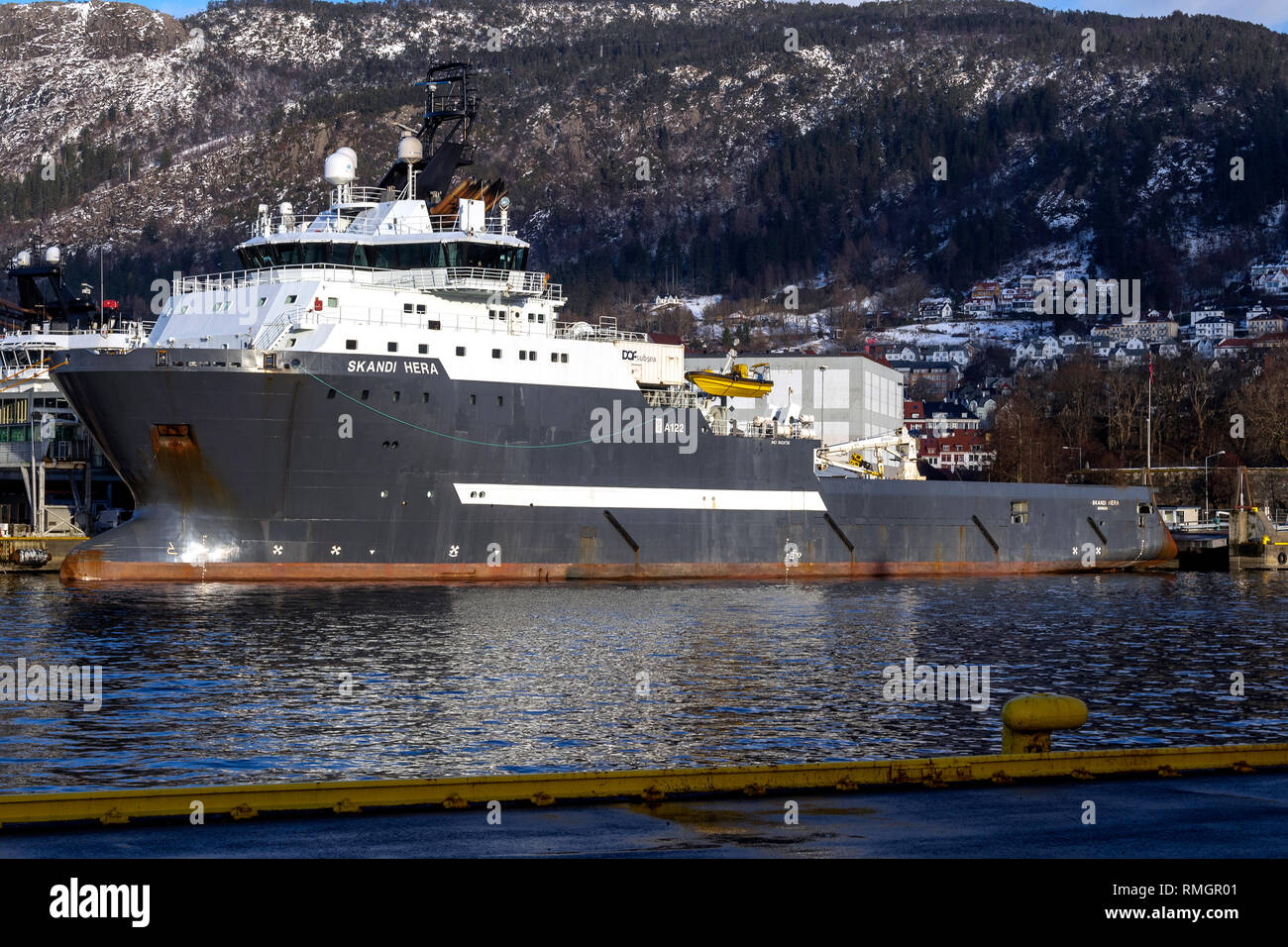 Offshore Anchor Handling Tug Supply vessel (AHTS) Skandi Hera in the ...