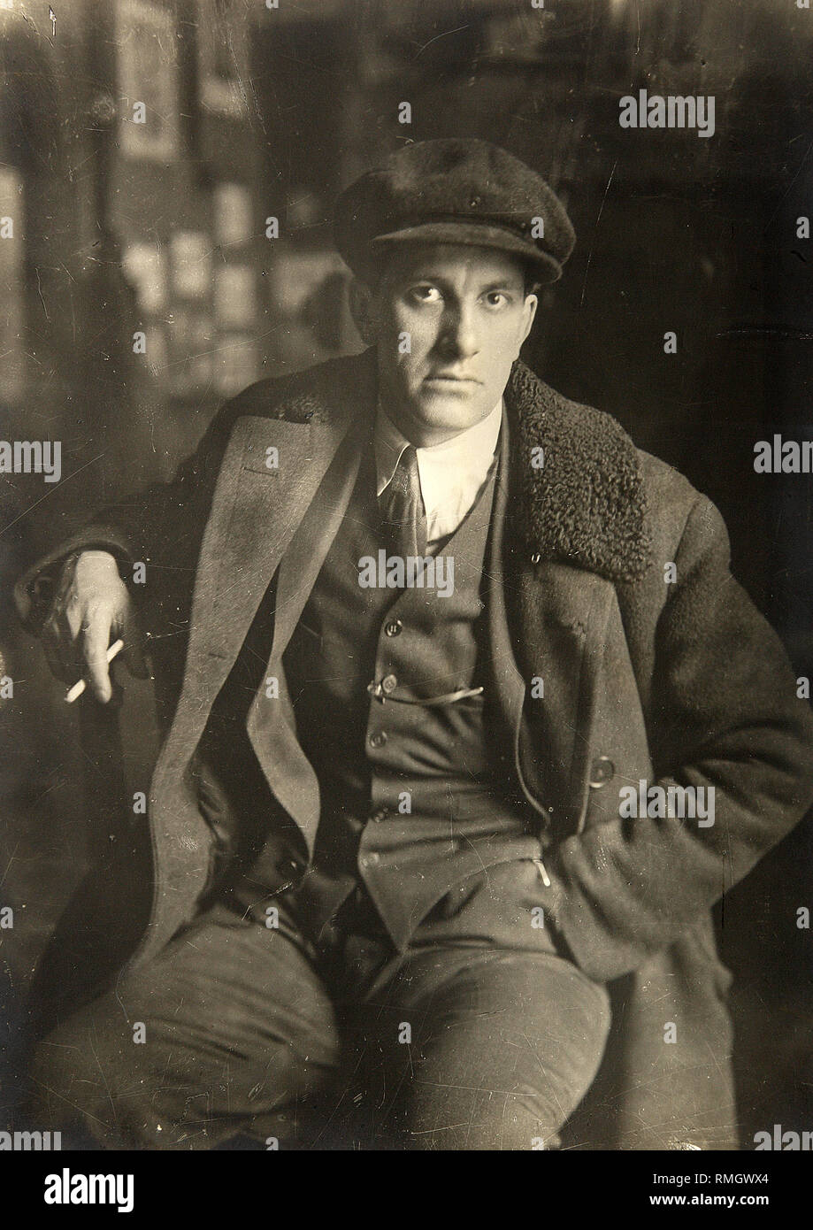 Portrait of the poet Vladimir Mayakovsky (1893-1930). Photograph Stock ...