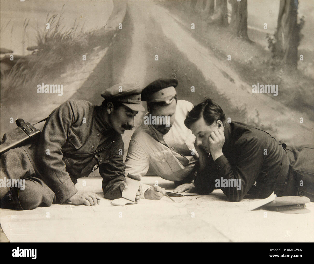 Civil War. Commandants Semyon Budyonny, Michail Frunze and Kliment ...