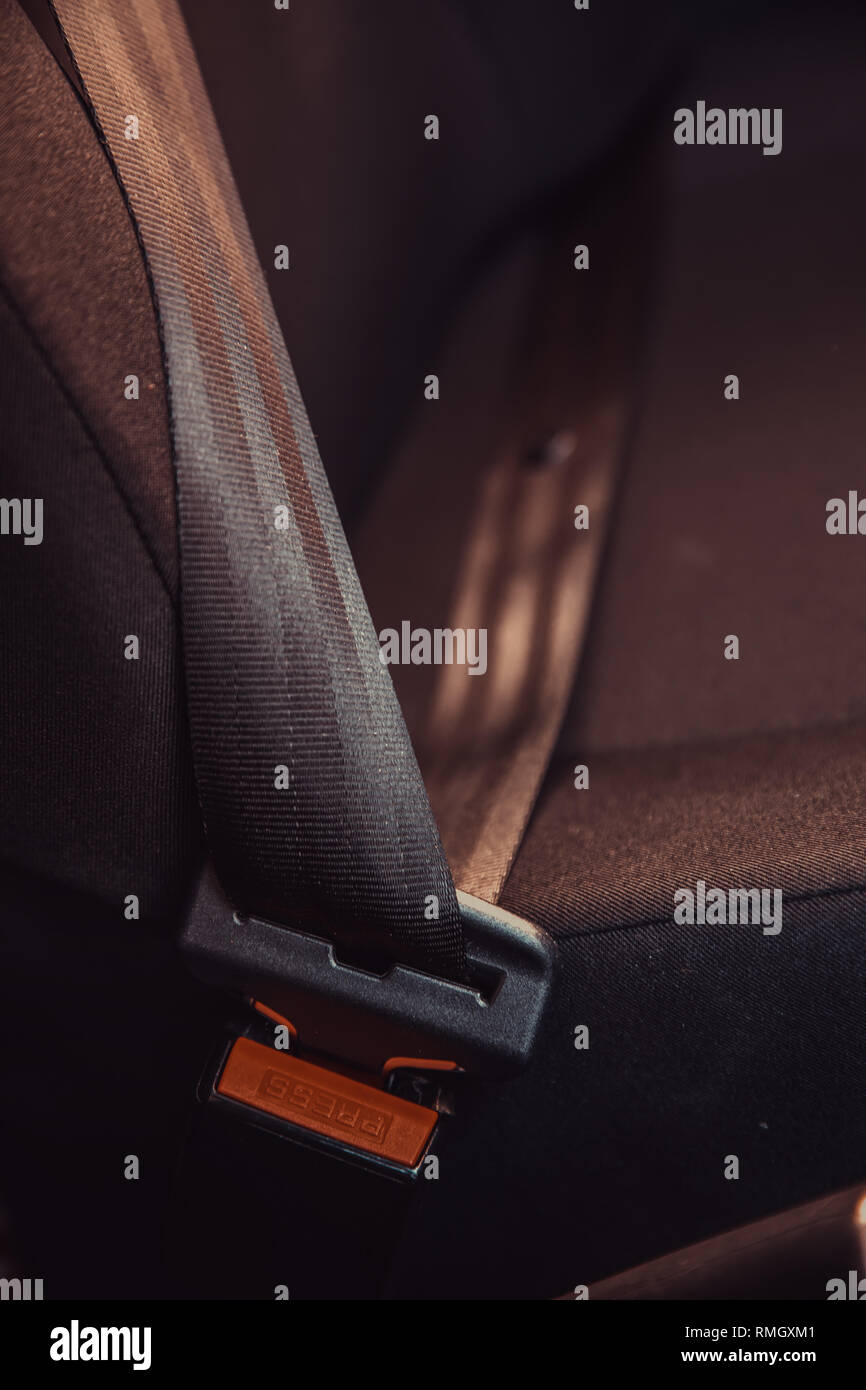 Safety belt inside car, vehicle and transport Stock Photo - Alamy