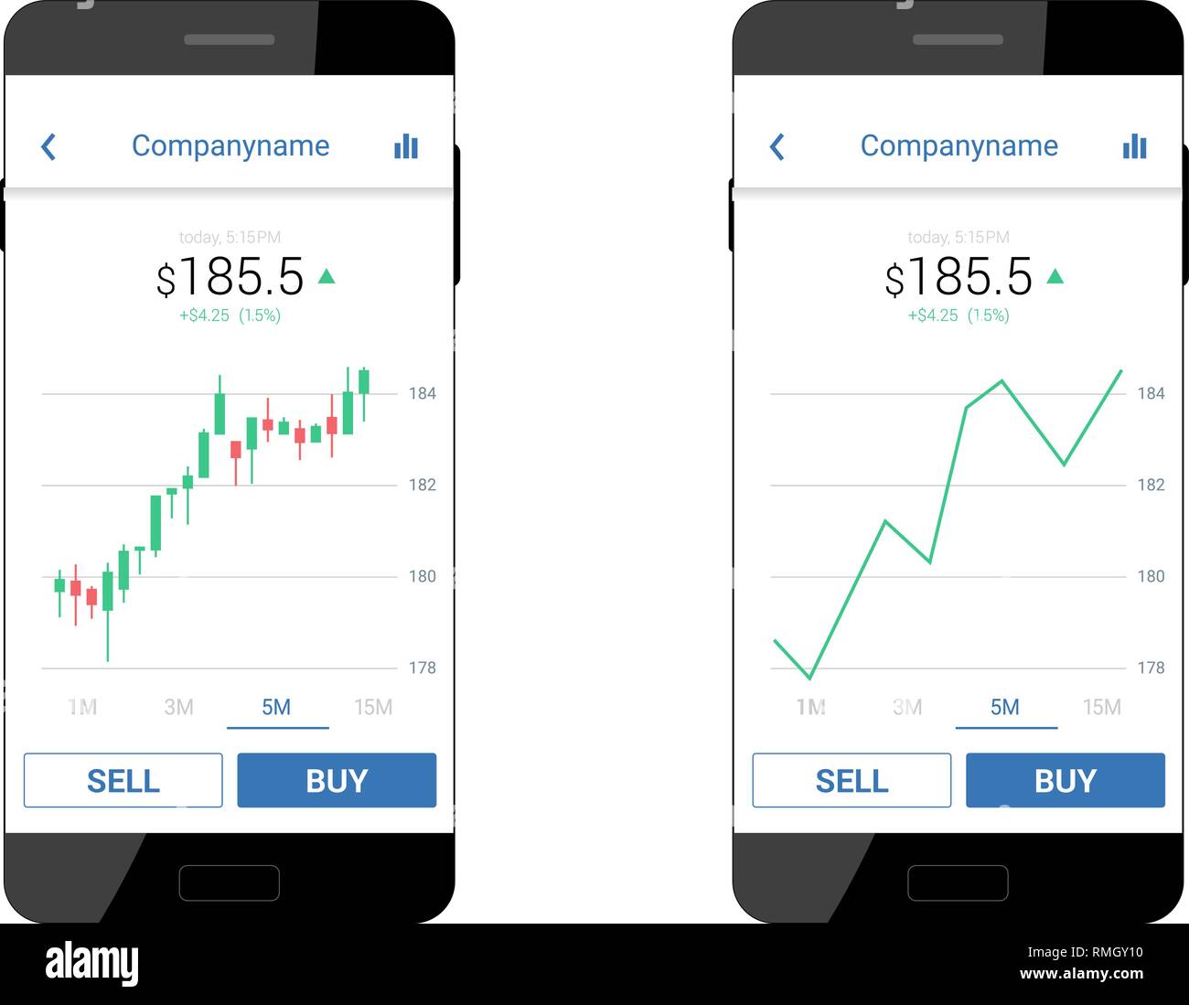 Trading mobile interface Stock Vector Image & Art - Alamy