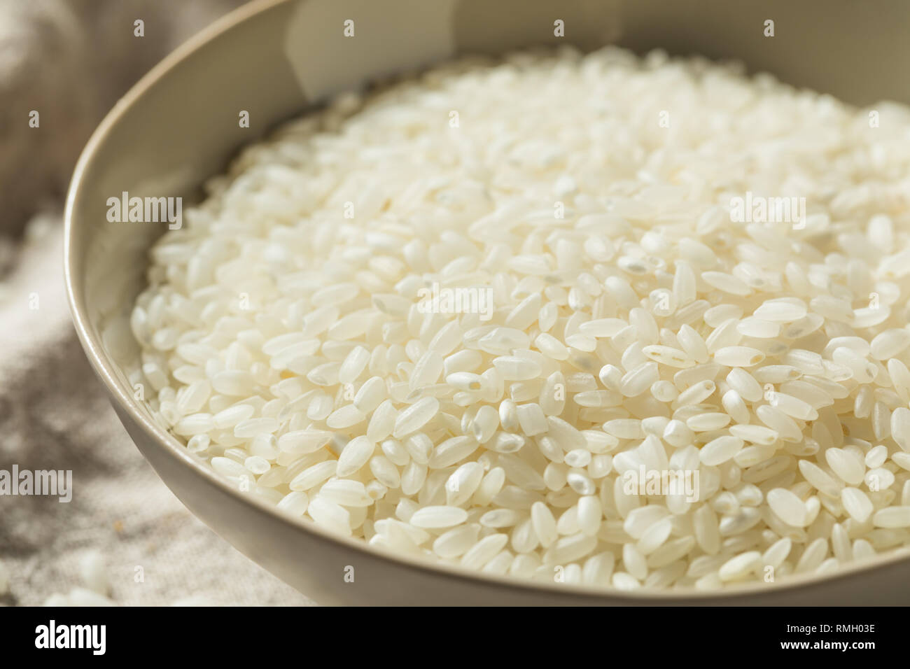 Dry White Texmati Rice in a Bowl Stock Photo - Alamy