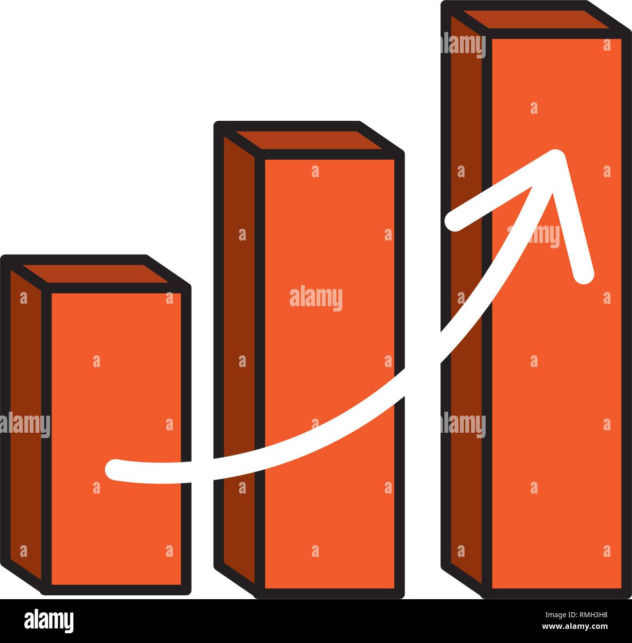 financial chart bars arrow Stock Vector Image & Art - Alamy