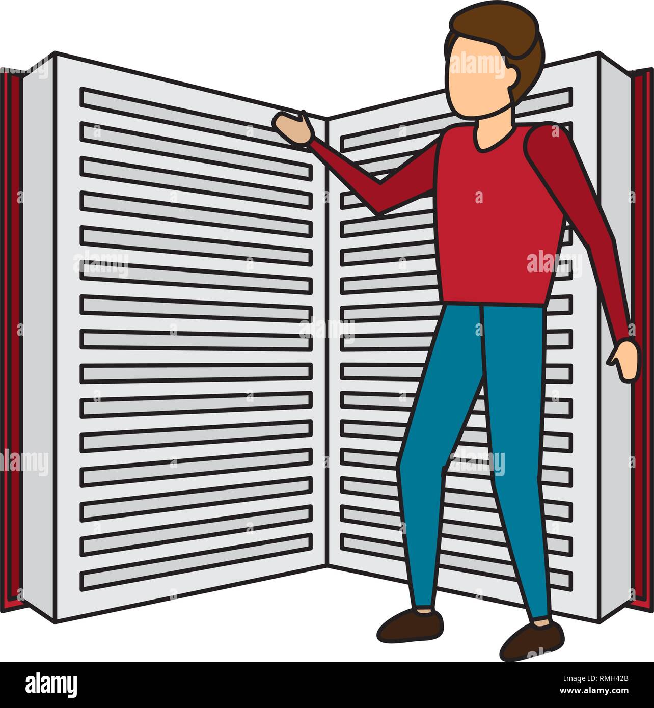 businessman with big open book Stock Vector Image & Art - Alamy
