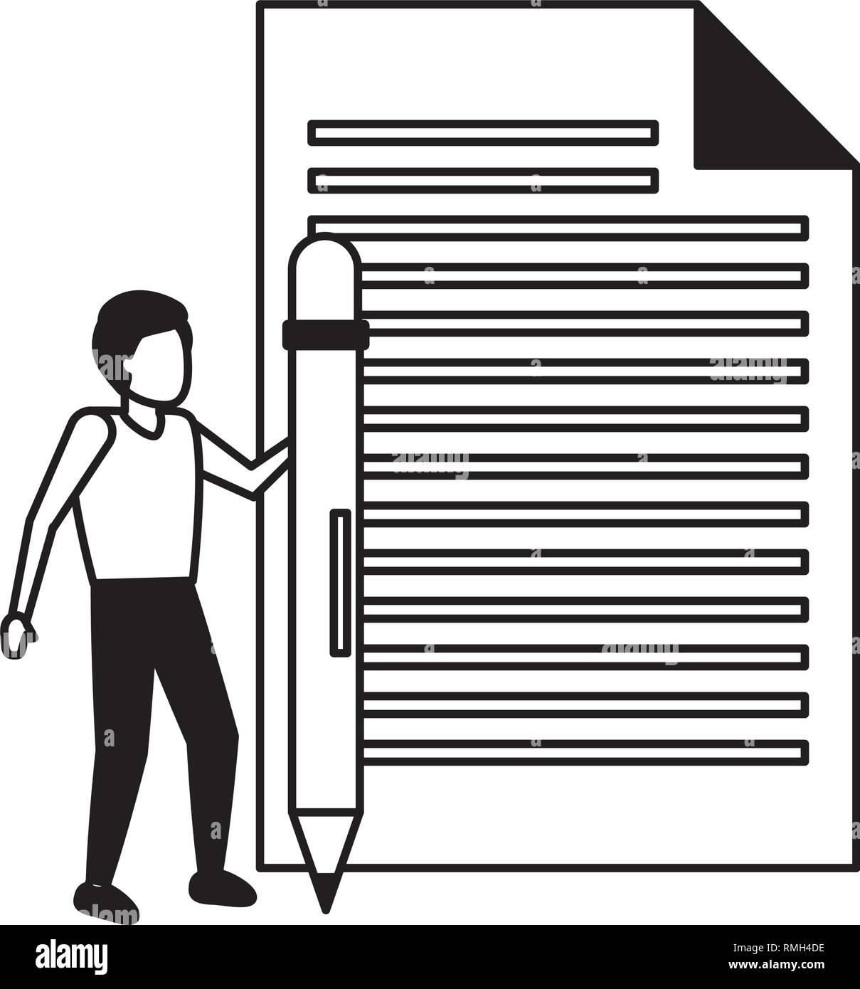 Hand holding note pad Stock Vector Images - Alamy