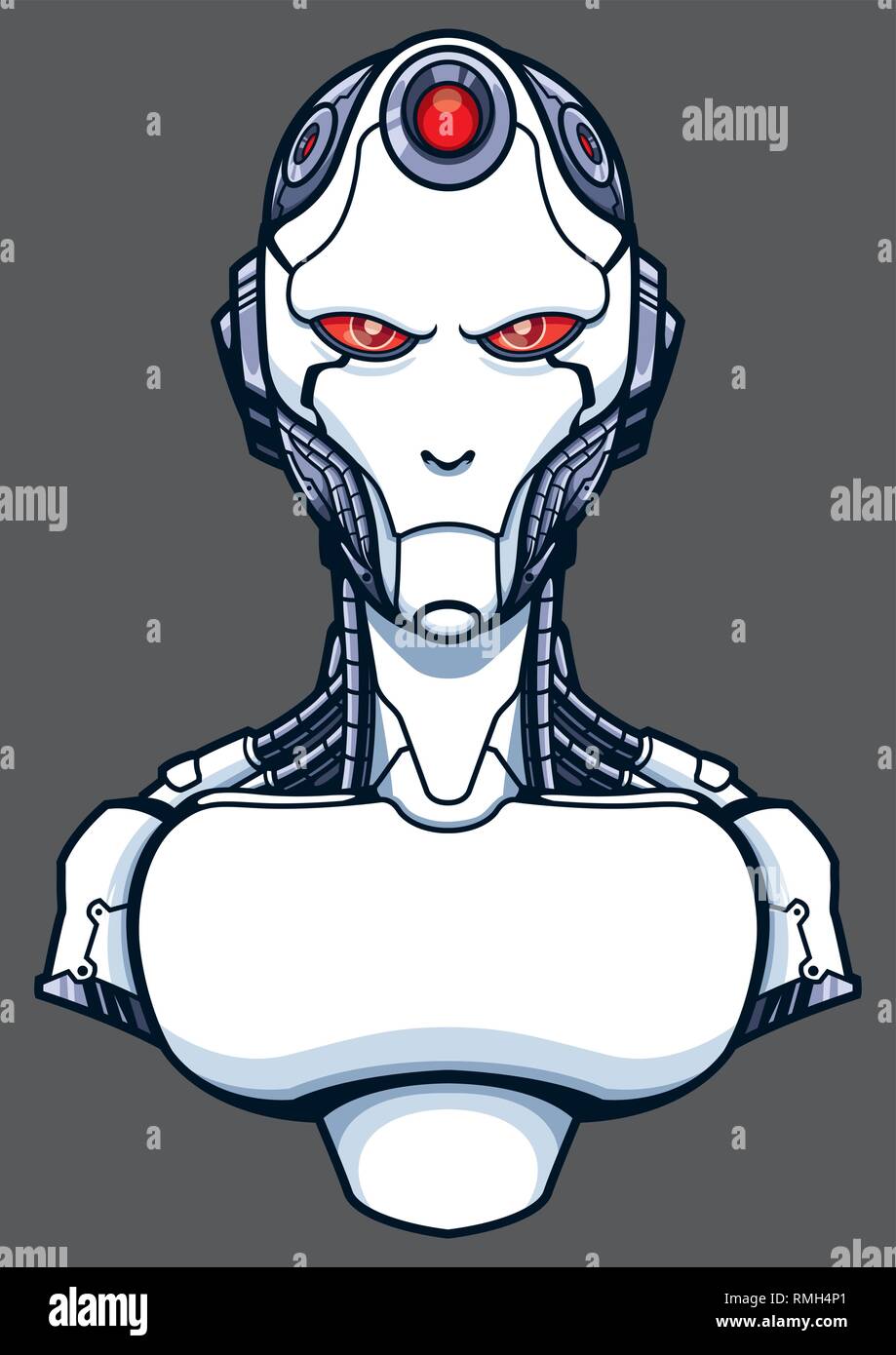 Evil ai robot Stock Vector Images - Alamy