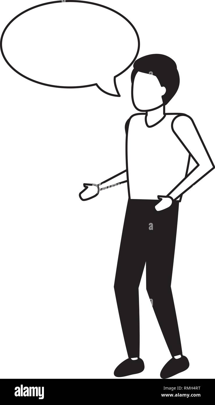 Man speech bubble vector holding casual hi-res stock photography and ...