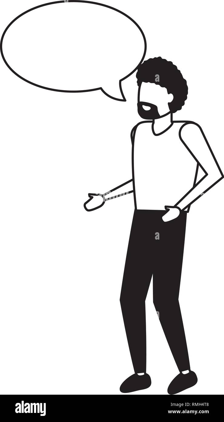 Man speech bubble vector holding casual hi-res stock photography and ...