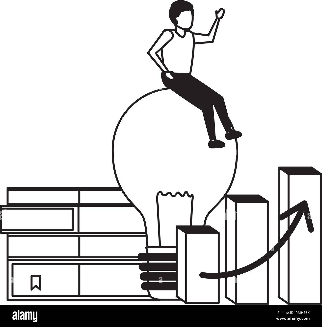 Businessman sitting clock chart hi-res stock photography and images - Alamy