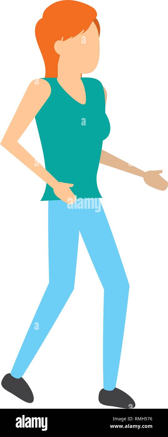 woman standing character Stock Vector Image & Art - Alamy