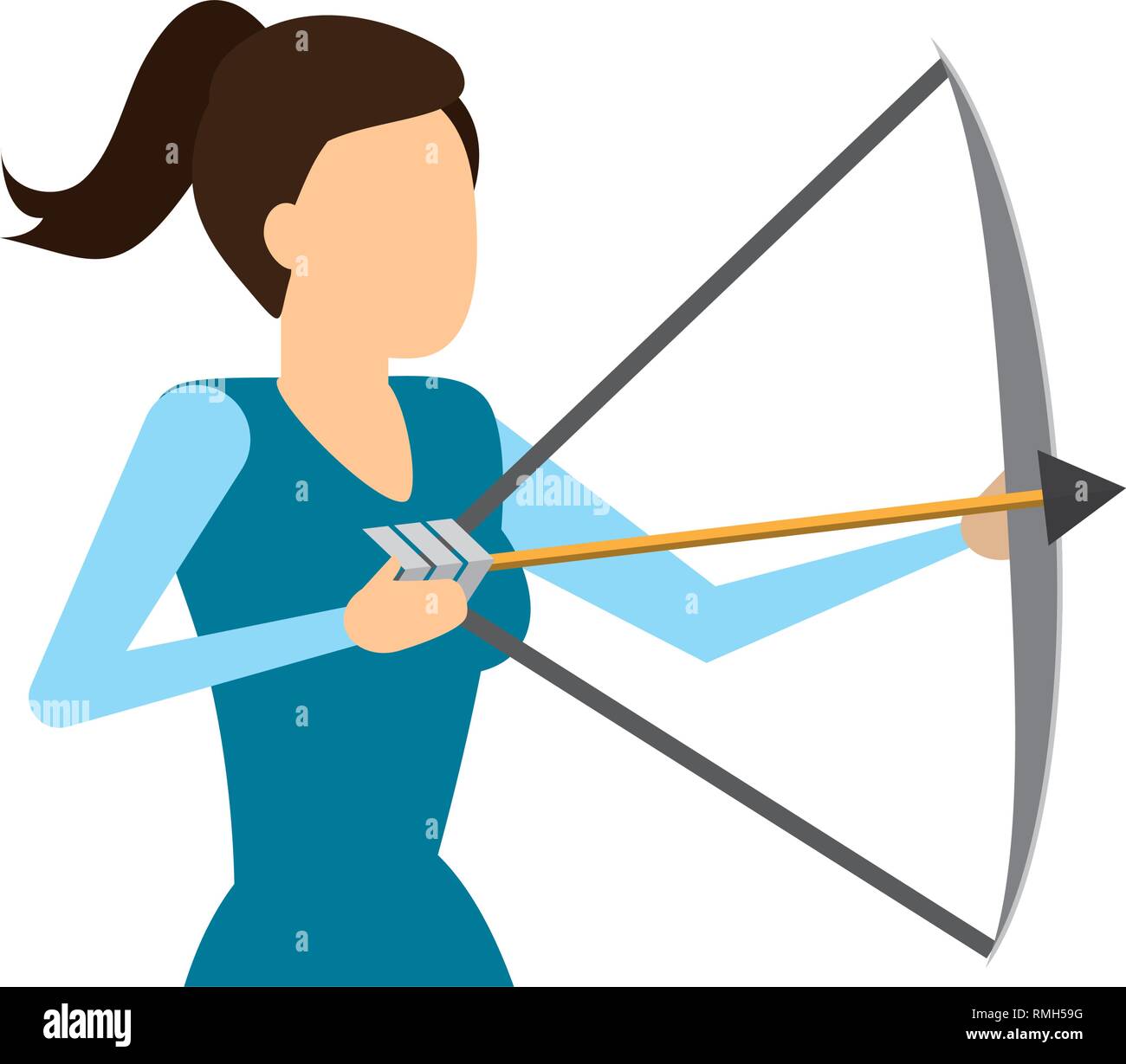 Woman holding target Stock Vector Images - Alamy