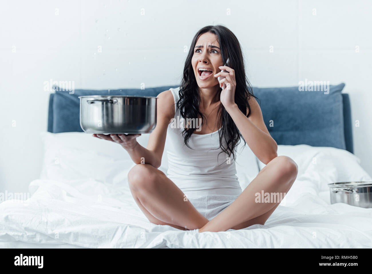 Drunk girl on bed hi-res stock photography and images - Alamy