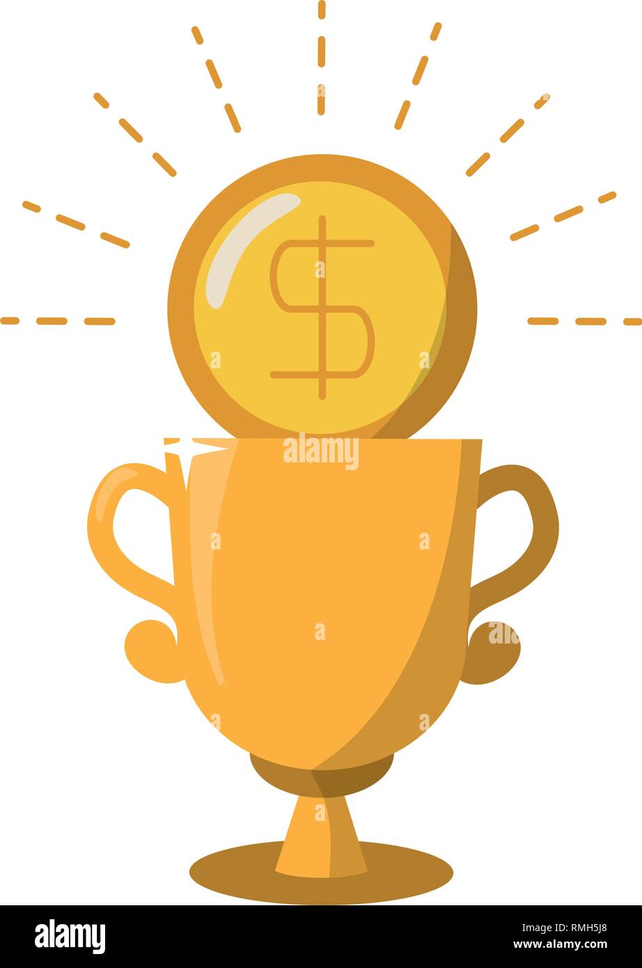 gold coin trophy prize Stock Vector Image & Art - Alamy