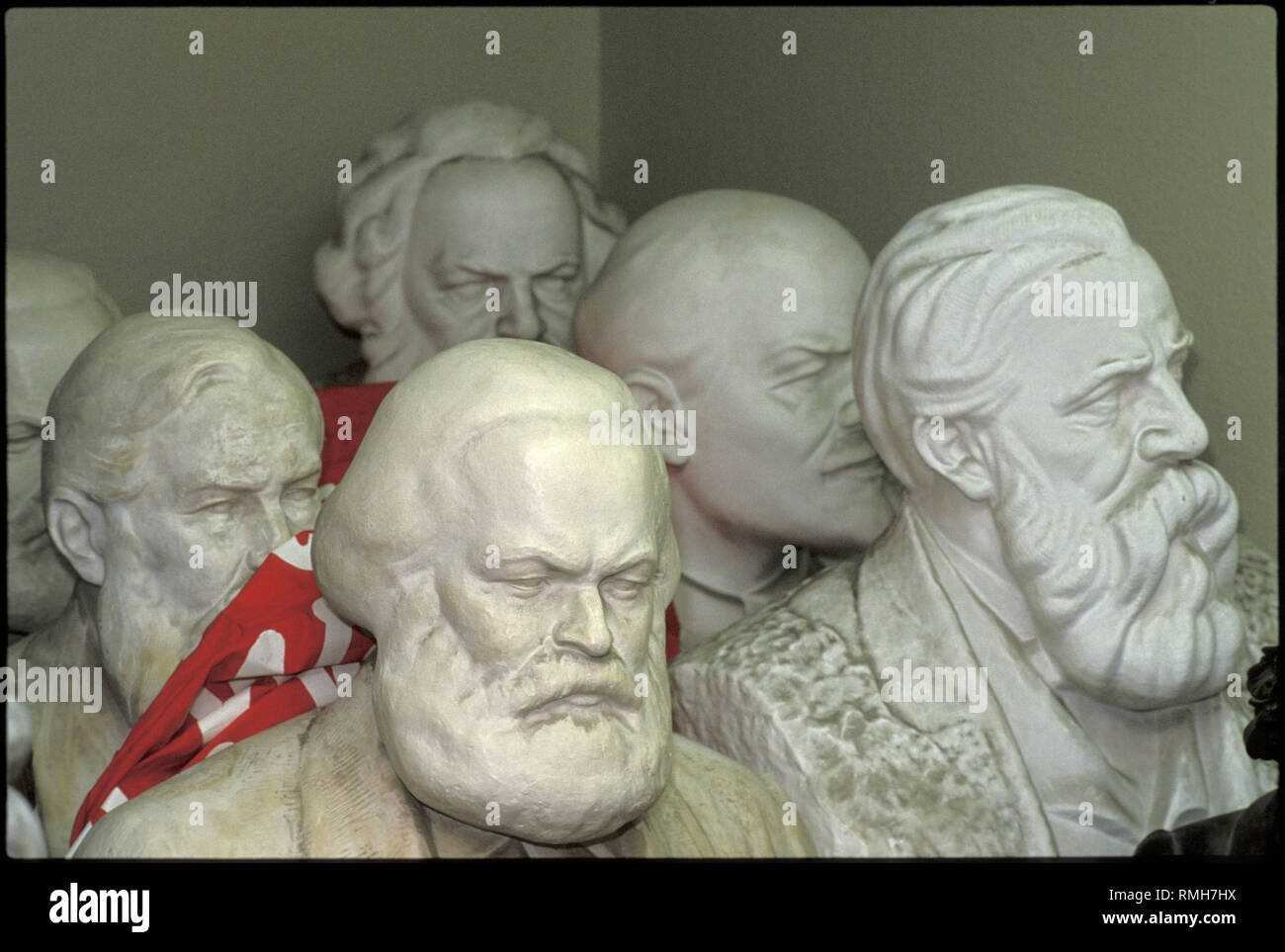 The busts and portraits of the founders and leaders of the communist ...