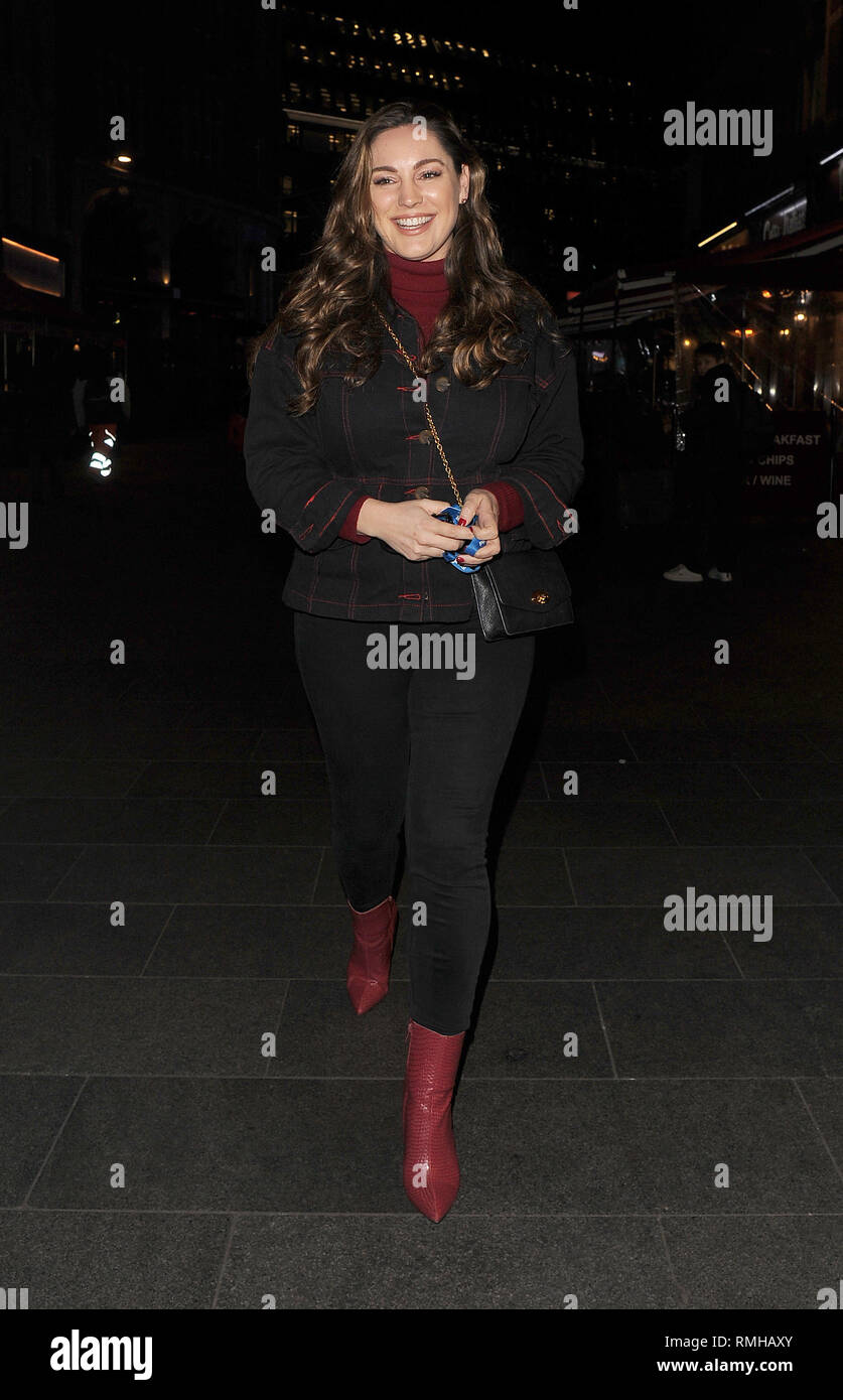 Kelly Brook seen leaving the Heart FM studios in Leicester Square ...