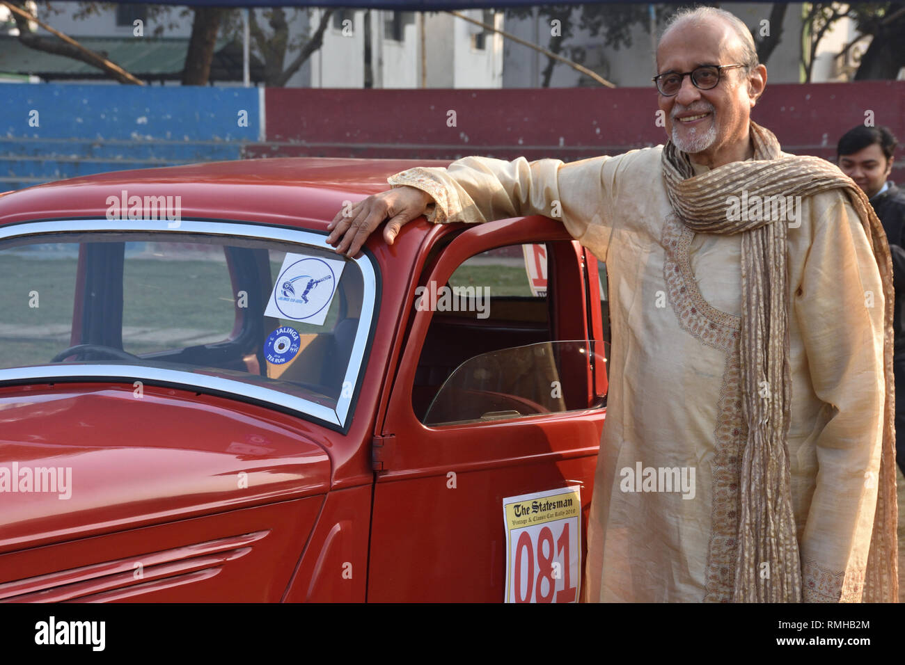 A gentleman posing with period costume and cultural period pieces ...