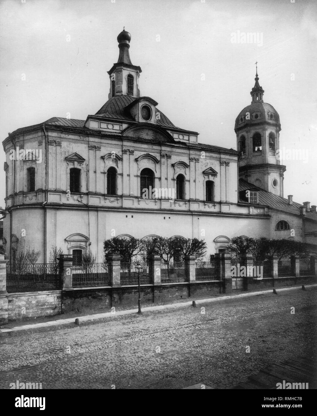 The Church of Ressurection of Christ on Barashi in Moscow. Albumin ...