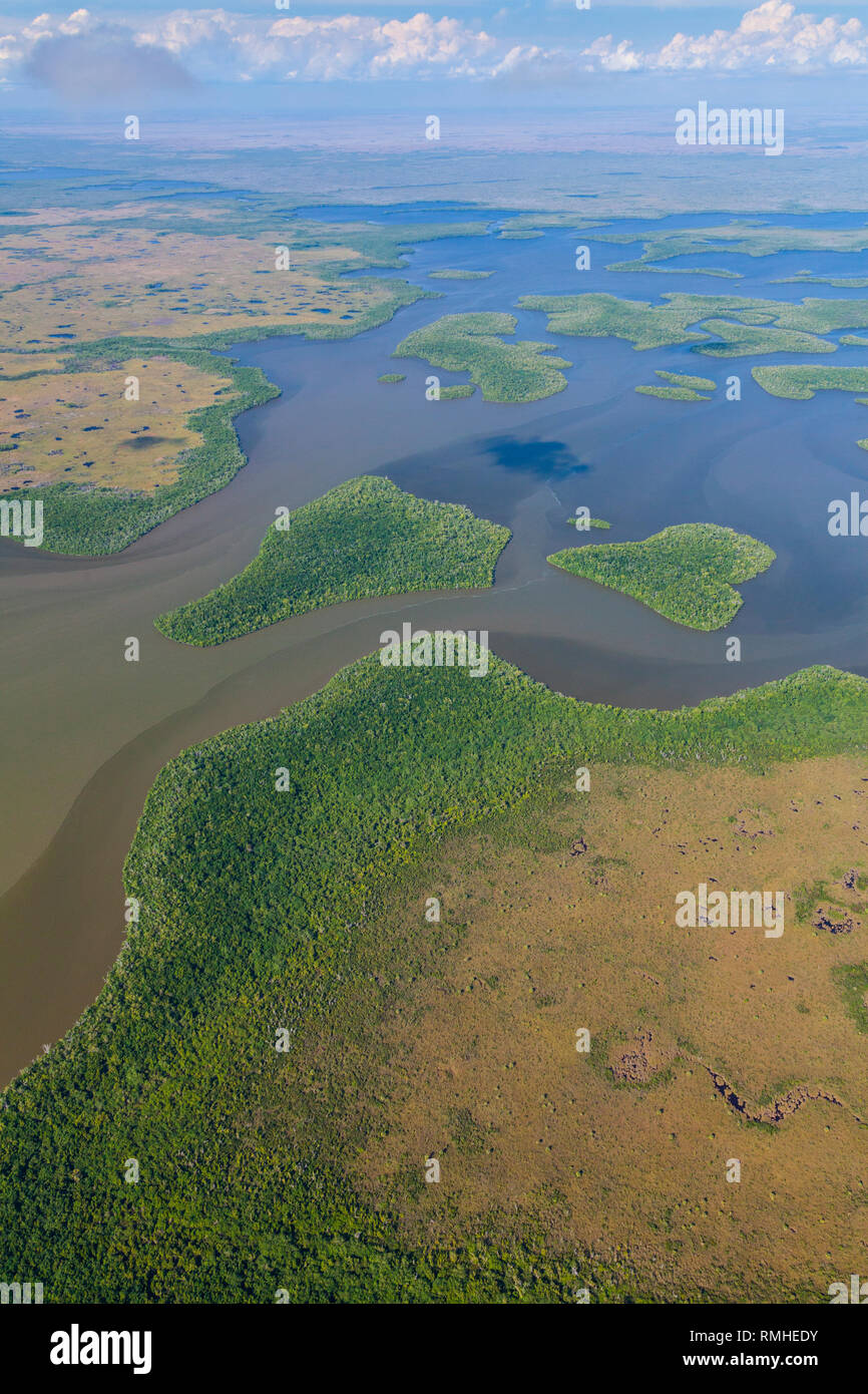Aerial view, Everglades Natuional Park, FLORIDA, USA, AMERICA Stock ...