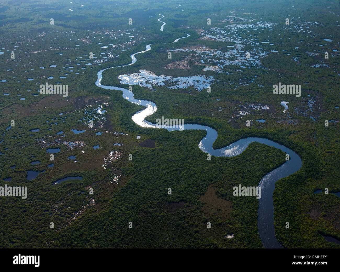 Aerial view, Everglades Natuional Park, FLORIDA, USA, AMERICA Stock ...