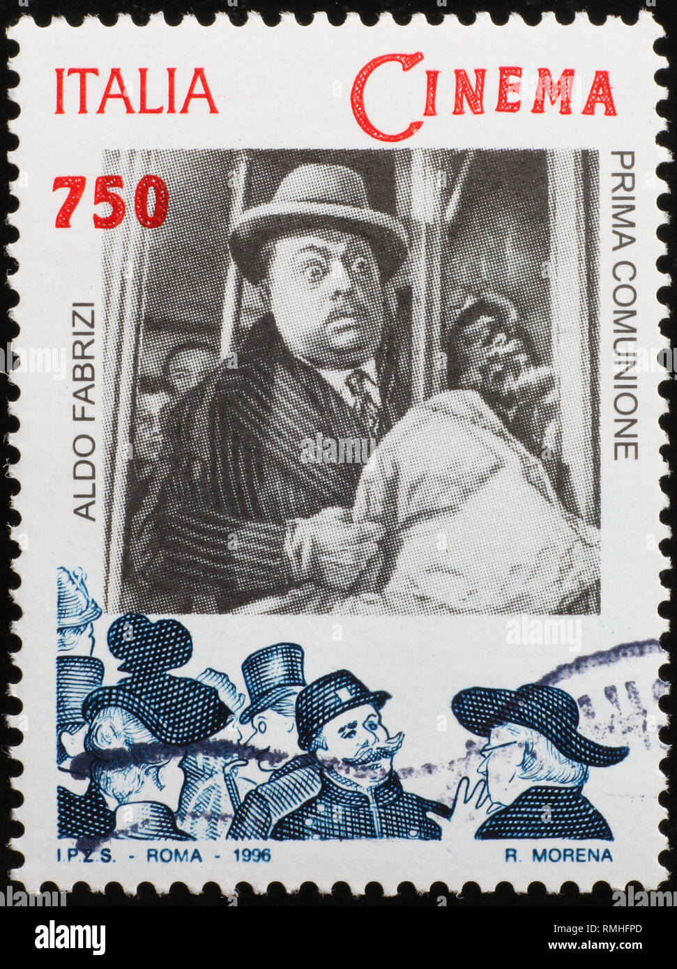 Italian actor Aldo Fabrizi on postage stamp Stock Photo - Alamy