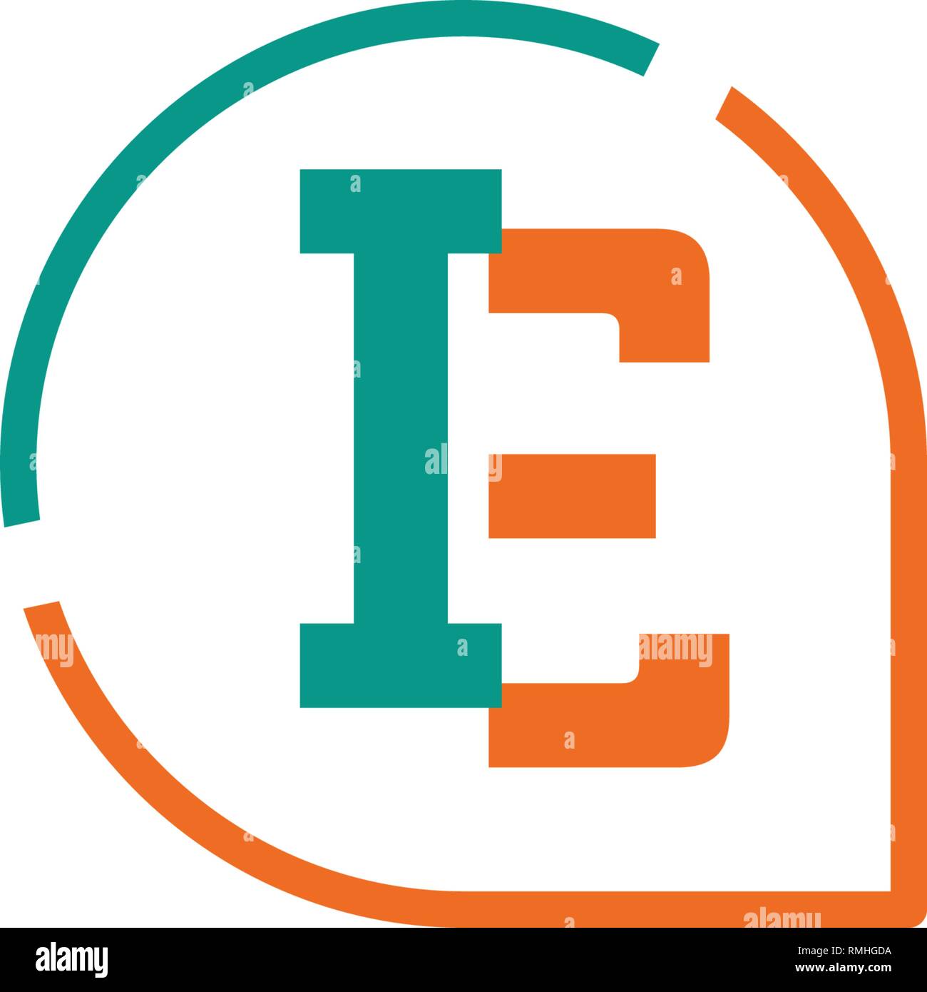 initial E, IE, I Logo template vector illustration icon element ...