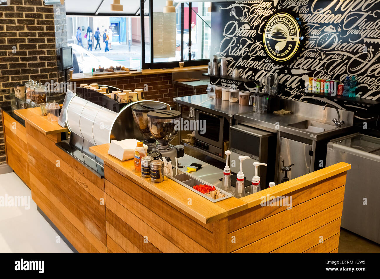 Johannesburg, South Africa - October 03 2013: Interior of Retro Cafe ...