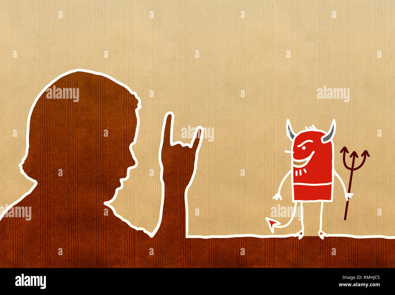 Devil sign hi-res stock photography and images - Alamy