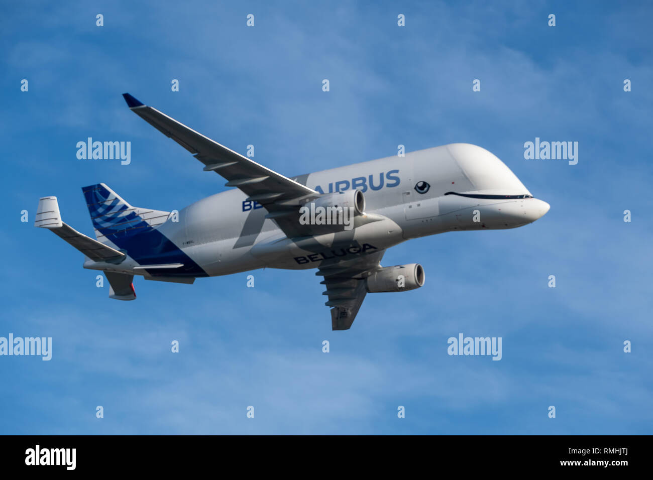 CHESTER, UNITED KINGDOM - FEBRUARY 14, 2019: New Airbus Beluga XL ...