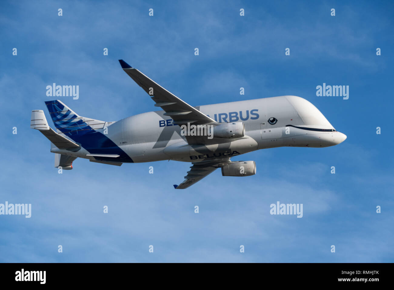 CHESTER, UNITED KINGDOM - FEBRUARY 14, 2019: New Airbus Beluga XL ...