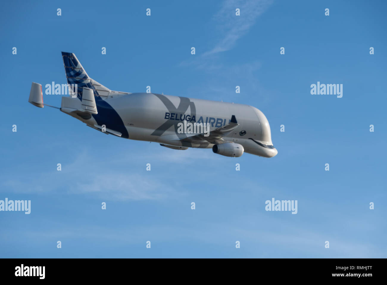 CHESTER, UNITED KINGDOM - FEBRUARY 14, 2019: New Airbus Beluga XL ...