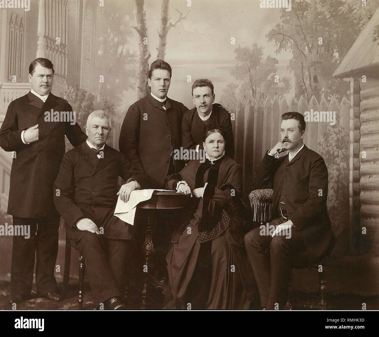 Family portrait of Perovsky (Family of Sophia Perovskaya). Albumin ...