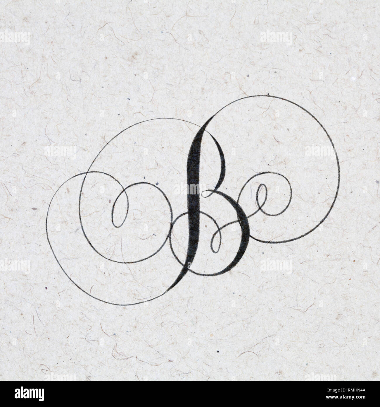 The Letter B In Calligraphy