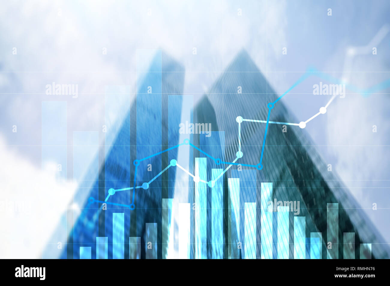 Financial growth graph. Sales increase, marketing strategy concept ...