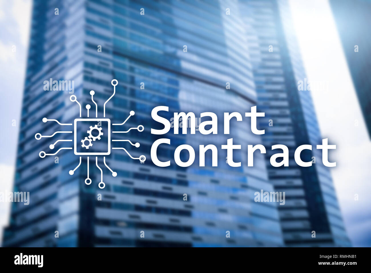 Smart contract, blockchain technology in business, finance hi-tech ...
