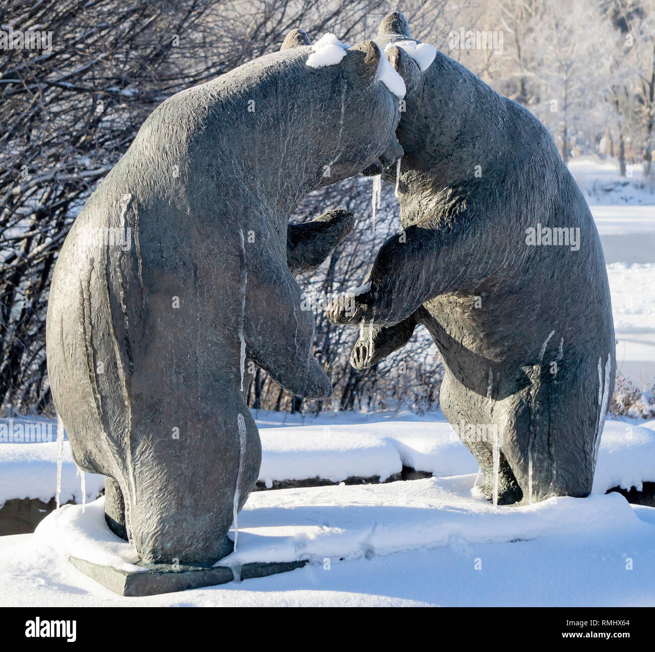 '"Twin Bears" ' Baker Park Calgary Alberta Canada Stock Photo - Alamy