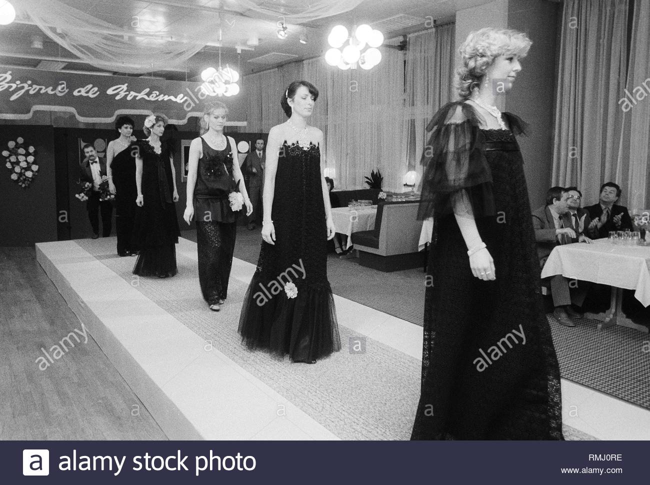 1980s Fashion Black and White Stock Photos & Images - Alamy