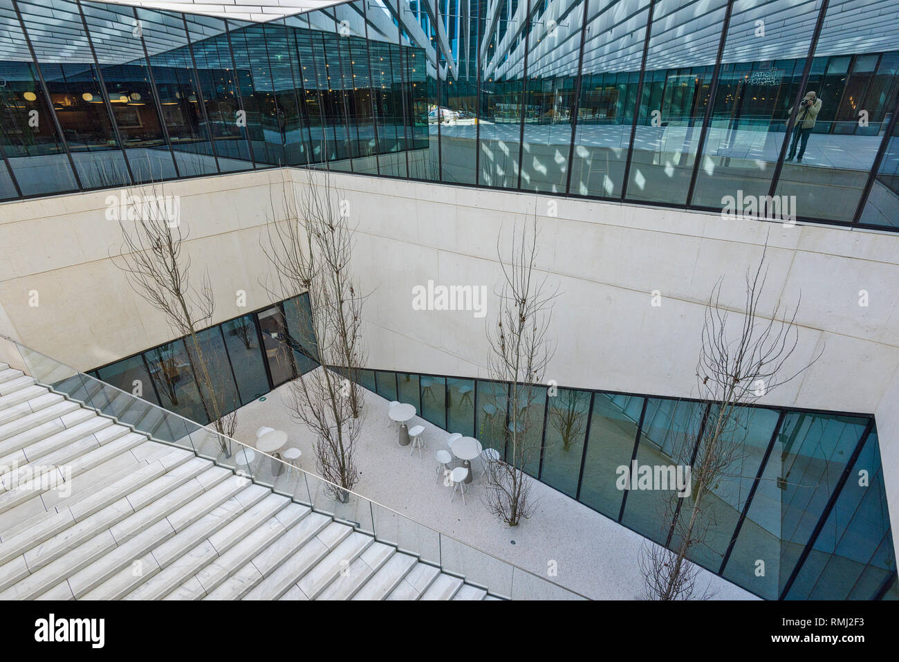 the building of the new headquarters of the EDP, Energias de Portugal ...