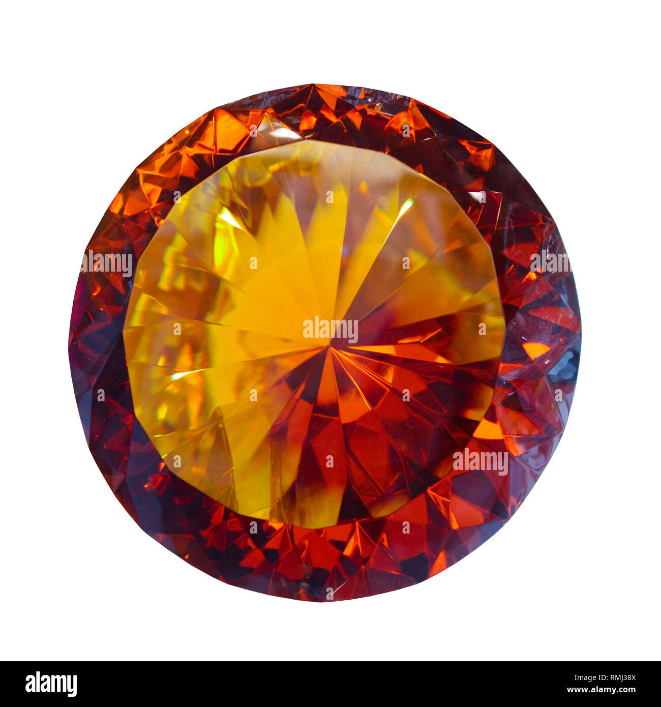 Orange diamond stone isoalted included clipping path Stock Photo - Alamy