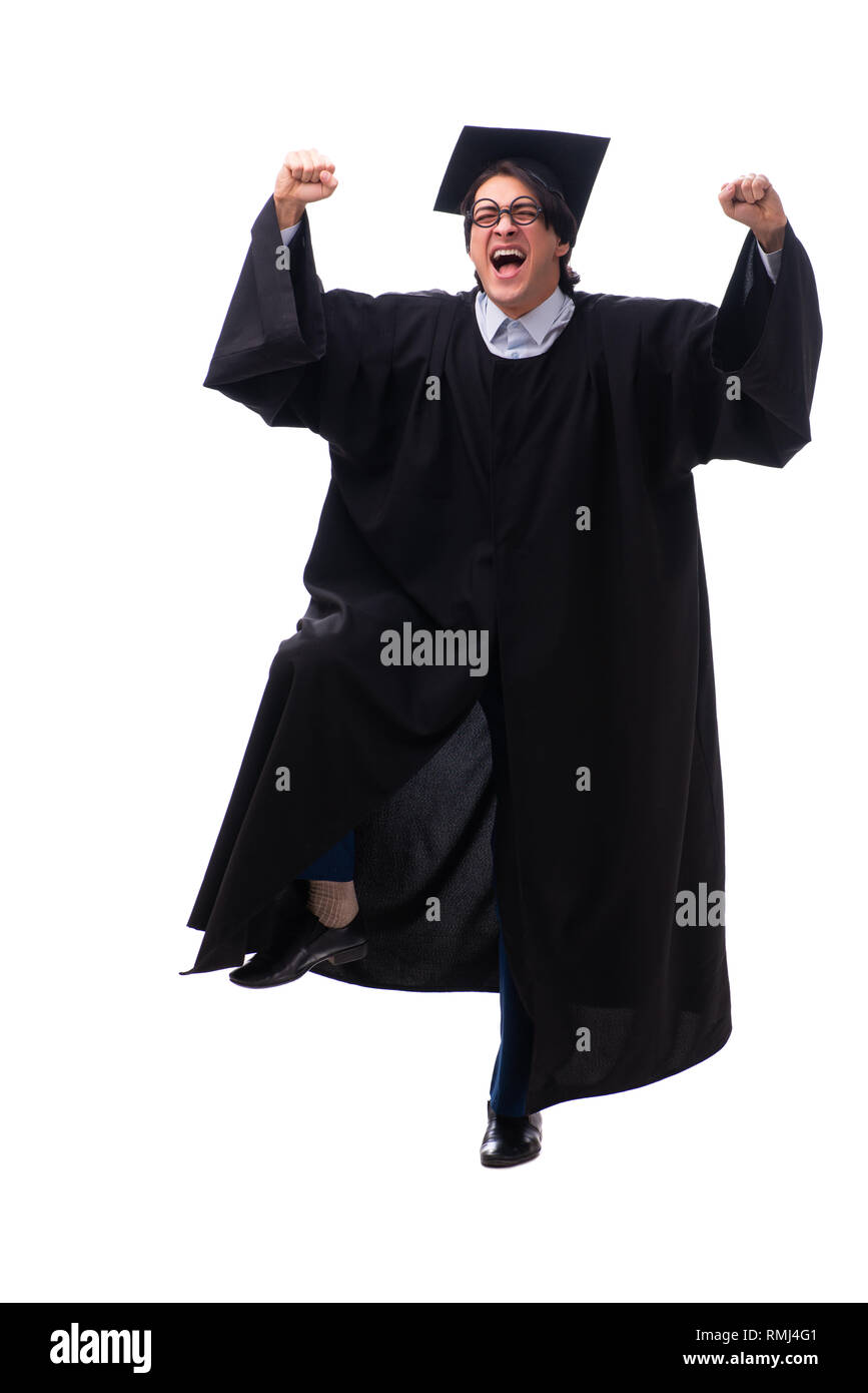 Young handsome man graduating from university Stock Photo - Alamy