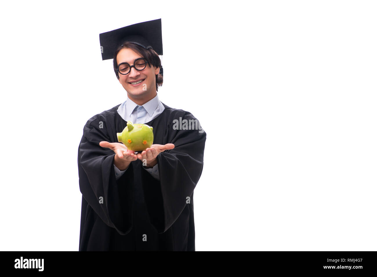 Young handsome man graduating from university Stock Photo - Alamy